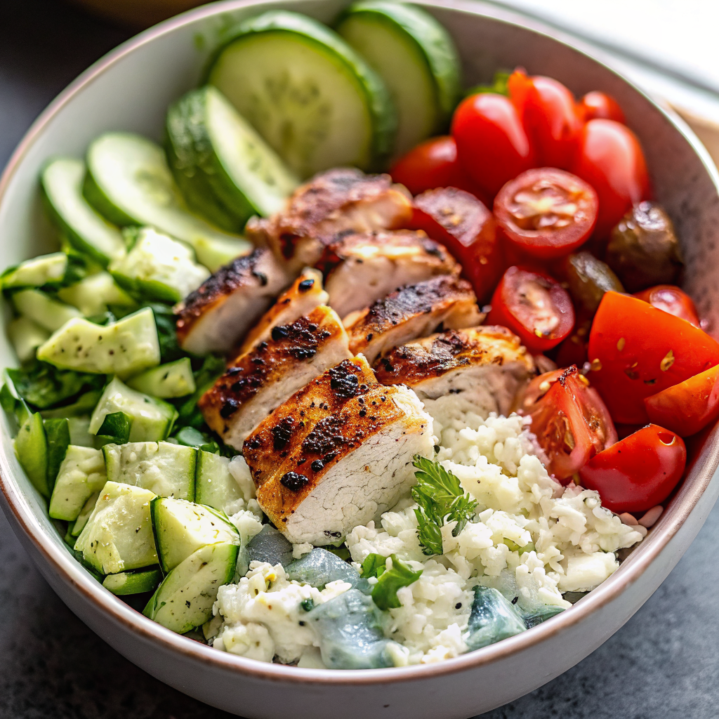 Greek Chicken Bowls - Mediterranean Delight in 50 Minutes - Erin Recipes