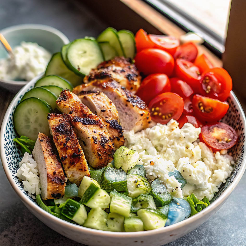 Greek Chicken Bowls - Mediterranean Delight in 50 Minutes - Erin Recipes